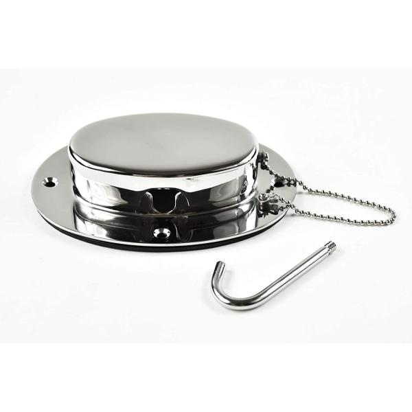 商品名Marine City ステンレススチールチェーンデッキパイプ 6.32インチ 4.47インチ ベース 4.3インチ 2.31インチ パイプ穴MARINE CITY Stainless Steel Sturdy Durable Eas...