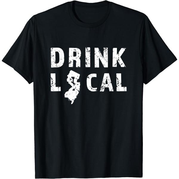 商品名Drink Local New Jersey Craft Beer NJ Brewers &amp; Breweries T-Shirtブランド：GH New Jersey Souvenir Apparel商品サイズ：Small高さ：...