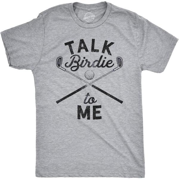 商品名Crazy Dog T-Shirts SHIRT メンズ US サイズ: Medium カラー: グレーMens Talk Birdie to Me Funny Golf T Shirt Golfing Gifts for Dad G...