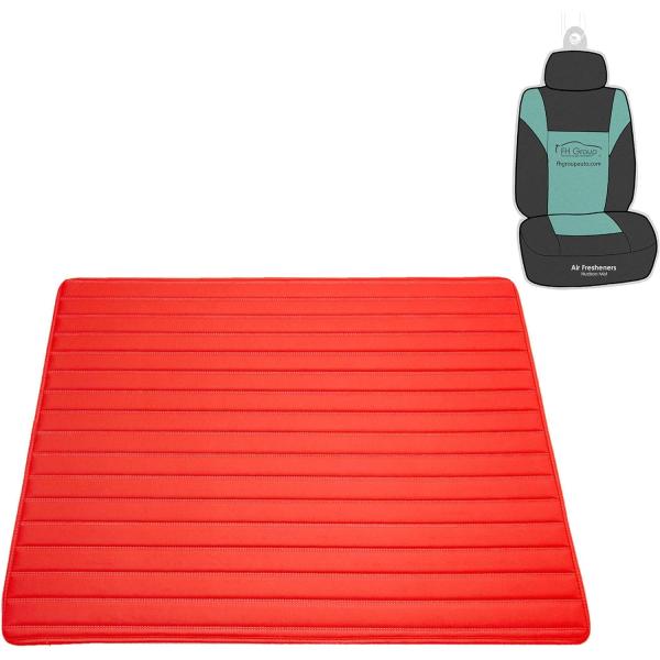 商品名FH Group F16500 デラックス高耐久フェイクレザー多目的カーゴライナー 32インチ : 40インチ x 32インチ - ほとんどの車 トラック SUV バンに対応 レッド F16500RED-32-AMZFH Group ...