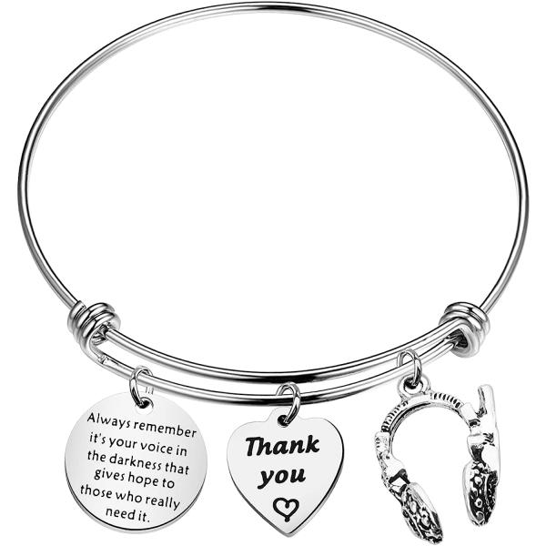 商品名AKTAP ディスパッカー ギフト 911 EMT ディスパッカー チャーム ブレスレット サンキューギフト 「Always Remember It's Your Voice in The Darkness That Gives Ho...