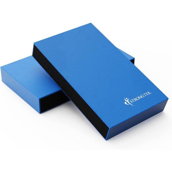 商品名バランスパッド   バランスフォームパッド 大きな2イン1 ヨガフォームクッションエクササイズマット&amp;膝パッド フィットネスと安定性トレーニング ストレッチ ピラティス 理学療法 コアトレーナーボード X-Large ブルーE...