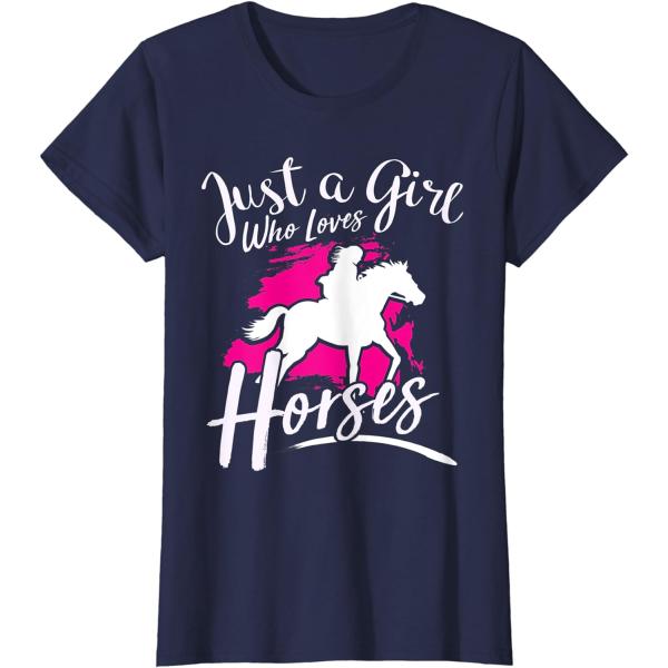 商品名Just A Girl Who Loves Horses - Riding Equestrian T-Shirt T-Shirtブランド：Horse Lover Gifts &amp; Horse Riding Shirts商品サイズ...