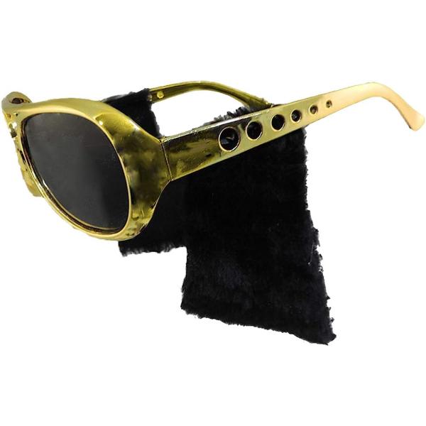 商品名ゴールドフレーム クラシック エルビス コスチューム サングラス サイドバーンGold Frame Classic Elvis Costume Sunglasses w/Sideburnsブランド：NOVELTY GIANT WWW....