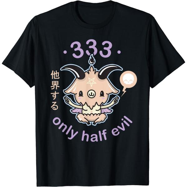 商品名Pastel Goth 333 Only Half Evil T Shirt Kawaii Baphomet Giftブランド：Kawaii Krypt - Creepy Cute Shirts &amp; Gifts商品サイズ：Sm...
