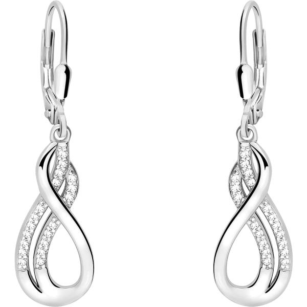 商品名SOFIA MILANI - Women's Earrings 925 Silver - with Zirconia Stones - Infinity Dangle Earrings - 20567ブランド：Sofia Milani...