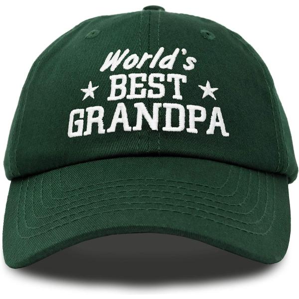 商品名DALIX Worlds Best Grandpa Dad 帽子 祖父 ギフト コットンキャップ US サイズ: Adjustable カラー: グリーンDALIX Worlds Best Grandpa Dad Hat Grandf...