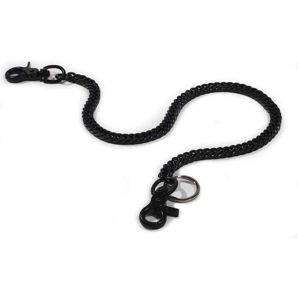 商品名Ruth&amp;Boaz Angular chain Stainless Steel Key Chain Wallet Chain (17"", Black)ブランド：Ruth&amp;Boaz商品サイズ：17""高さ：2.8 cm...