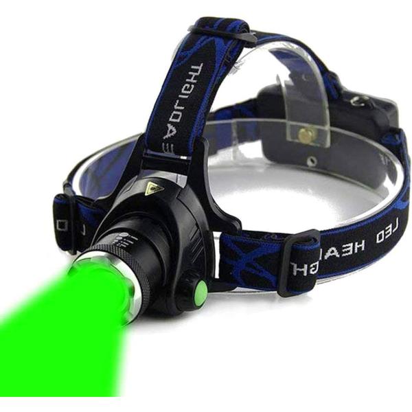 商品名AuKvi Green Light Headlamp,3 Mode Green LED headlamp,Zoomable Green headlamp,Adjustable Focus Green LED Headlight For...