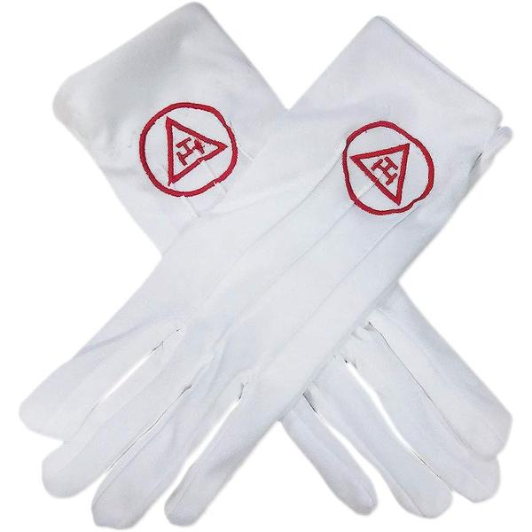 商品名フリーメイソン ロイヤルアーチ 手刺繍 ホワイトグローブMasonic Royal Arch Hand Embroidered Freemason White Cotton Glovesブランド：Imasoner商品サイズ：Large...