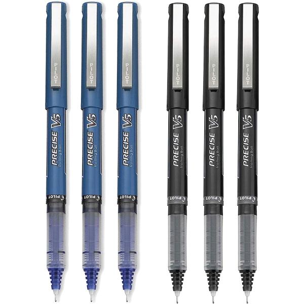 商品名Pilot Precise V5 スティックローリングボールペン 極細 ブラック3本 ブルー3本 6本パックPilot Precise V5 Stick Rolling Ball Pens, Extra Fine Point, 3 B...