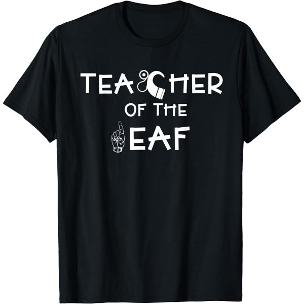 商品名Teacher of the Deaf with ASL and Cochlear implant Design T-Shirtブランド：Hearing Loss Designs Co.商品サイズ：Small高さ：2.5 cm横幅：2...