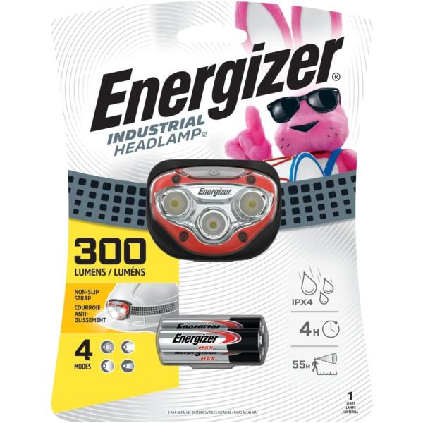商品名Energizer Industrial Headlamp, Water Resistant Bright LED Headlamp for Hard Hat, Durable Work Light, Batteries Includ...