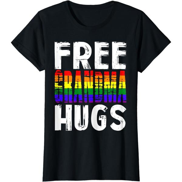 商品名Womens Free Grandma Hugs LBGT Rainbow Gay Pride Month Gift T-Shirtブランド：LGBT Gay Pride Parade Love Gift商品サイズ：Small高さ：2...