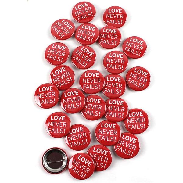 商品名Jehovah's Witnesses Convention Red Love Never Fails JW.org Pinback Buttons - 1.5 Inch Round - 25 Packブランド：Wacky Butto...