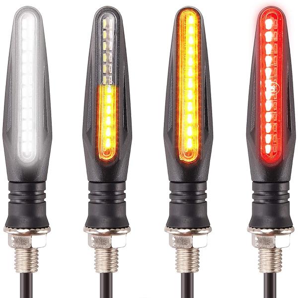 商品名Kinstecks [New Version] 4PCS Motorcycle Indicators Flowing Turn Signal Lights Motorbike Turning Indicators Daytime Ru...