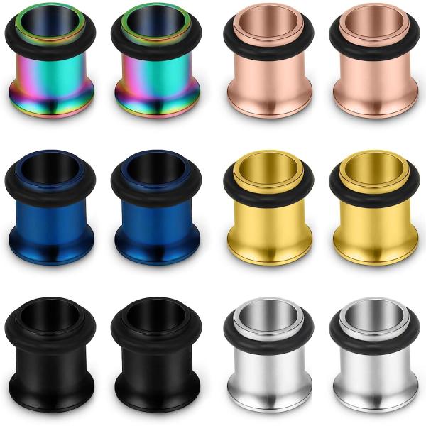 商品名Hoeudjo 12ピース ゲージトンネルキット 12G-00G サージカルスチール イヤーゲージ ピアス プラグ ストレッチセット シングルフレア エキスパンダー レディース メンズHoeudjo 12PCS Gauge Tunne...