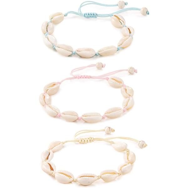 商品名Tarsus Natural Cowrie Puka Shell Bracelets Handmade Boho White Seashell Bracelet Gifts for Women Teen Girls 3 Pcsブランド...