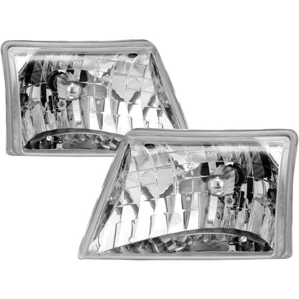 商品名AmeriLite ヘッドライト フォードレンジャー用 - 助手席と運転席側AmeriLite Crystal Replacment Headlights Pair For 1998 1999 2000 Ford Ranger Pic...