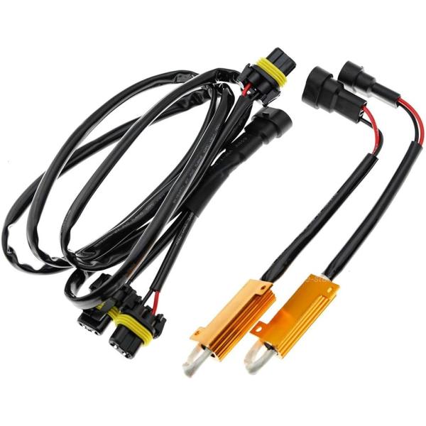 商品名Xotic Tech 2個 9005 9006 9145 H10 LED フォグライト電球 負荷抵抗 ちらつき防止 エラーフリー 配線アダプター 装飾 プラグアンドプレイXotic Tech 2pcs 9005 9006 9145 H...