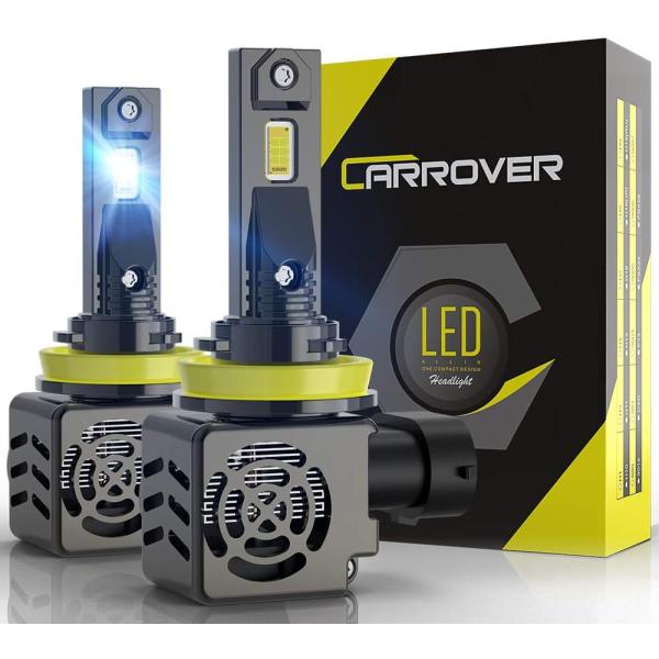 商品名CAR ROVER ハイパワー H11 LEDヘッドライトバルブ ダイレクトフィット 120W 20000LM 非常に明るい 6500K H8 H9 変換キット 2個パックCAR ROVER High Power H11 LED He...