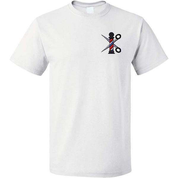 商品名Funny Graphic T Shirts for Men Barber Pole Scissors Cotton Top White Largeブランド：Speedy Pros商品サイズ：Large高さ：3.5 cm横幅：23.5...