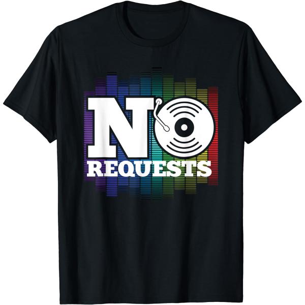 商品名Funny No Request DJ Music Turntable Dance Nightclub Gift T-Shirtブランド：Designs By Cymatics商品サイズ：Small高さ：2.5 cm横幅：20.3 c...