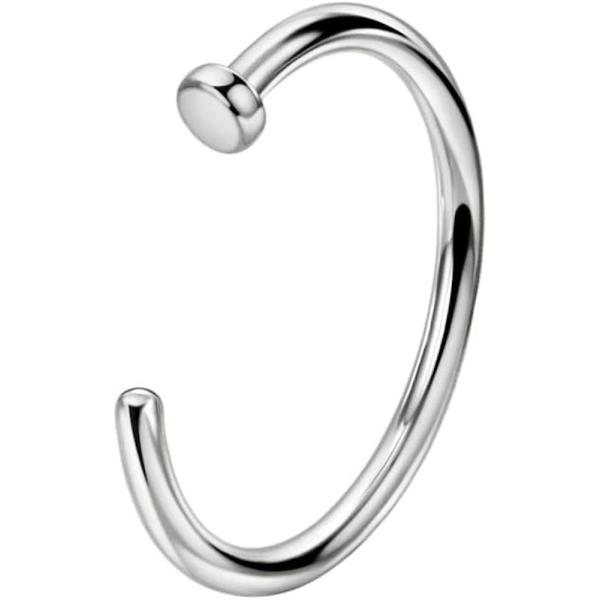 商品名FANSING 316l Surgical Steel Nose Ring Open Nose Hoop Nose Rings 18 Gauge 7mm Nostril Piercing Jewelry Silver Stainles...