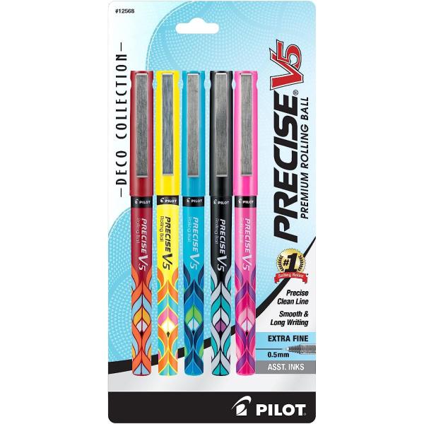 商品名Pilot Precise V5 Deco プレミアムローリングボールペン 極細0.5mm 5本詰め合わせ (12568)Pilot Precise V5 Deco Premium Rolling Ball Pen Extra Fin...