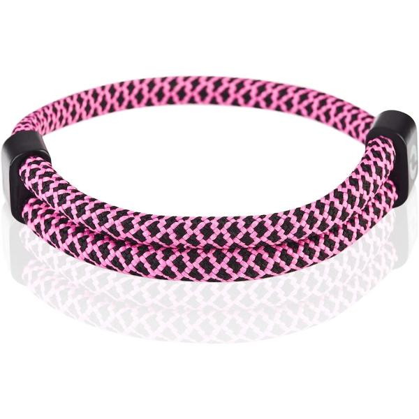 商品名調節可能なメンズブレスレット 丈夫な防水ロープ製 スタイリッシュなアクセサリー 10色 どんな手首サイズにもフィット ピンクWomens Bracelet | Gift for Her | Girls Accessory | Pink...