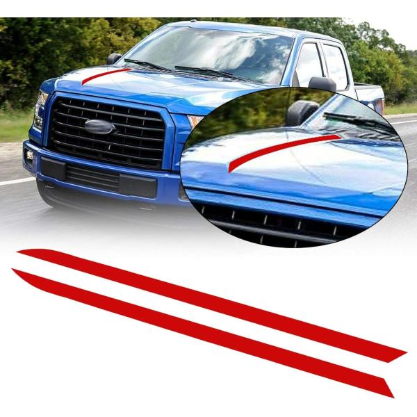 商品名Xotic Tech 2X スピアフードデカール ビニールストライプステッカー フォードF-150 2015-2019用 #ST161RXotic Tech Red Spears Hood Stripe Stickers Sporty...