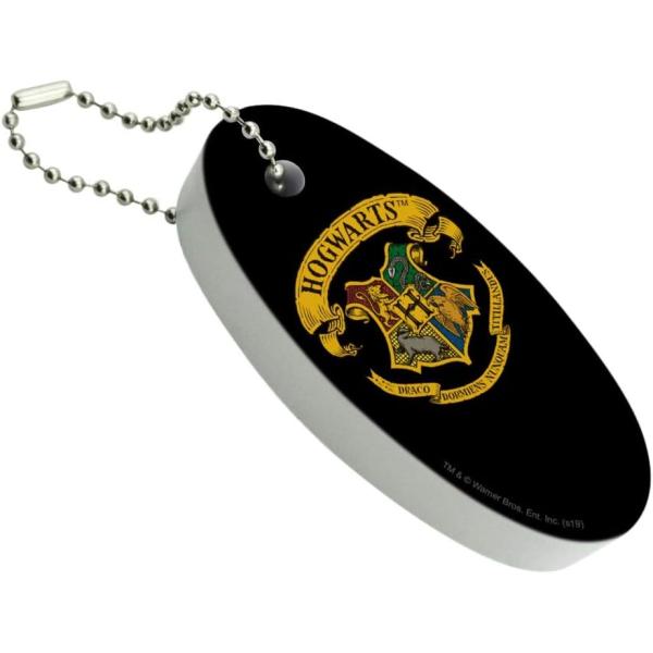 商品名GRAPHICS &amp; MORE Harry Potter Ilustrated Hogwart's Crest Floating Keychain Oval Foam Fishing Boat Buoy Key Floatブラ...