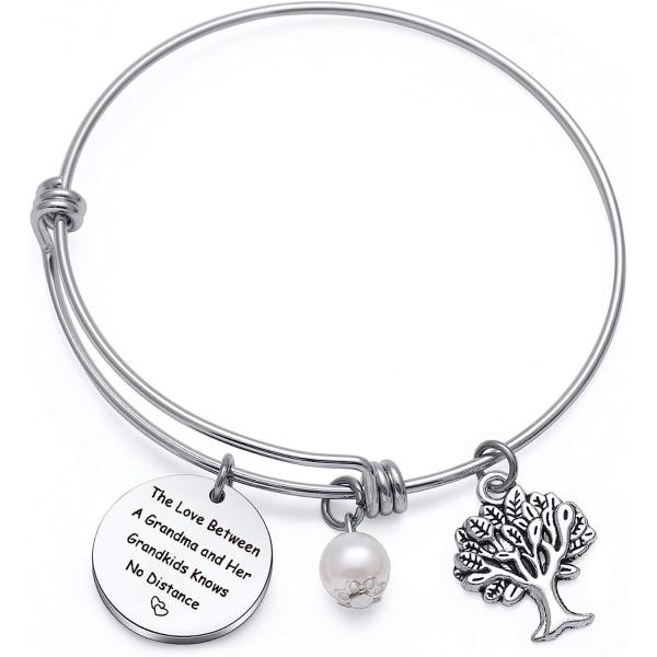 商品名The Love Between A Grandma and Her Grandkids Knows No Distance ブレスレット おばあちゃんやお孫さんへのギフトに US サイズ: RegularGrandma Bangle...