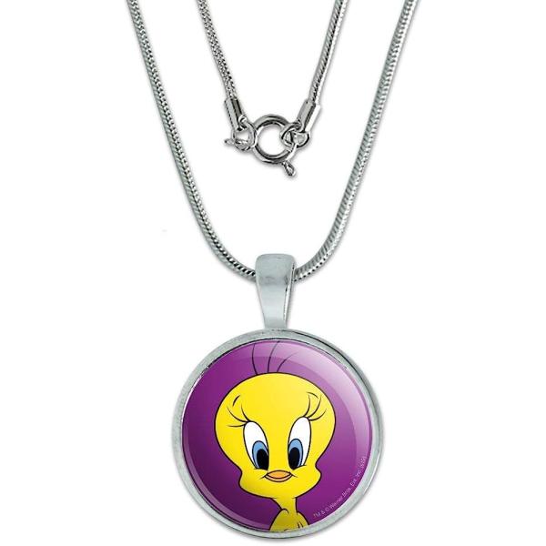商品名GRAPHICS &amp; MORE ルーニー・テューンズ トゥイーティーバード 0.75インチ ペンダント スターリングシルバーメッキチェーン付きGRAPHICS &amp; MORE Looney Tunes Tweety Bi...