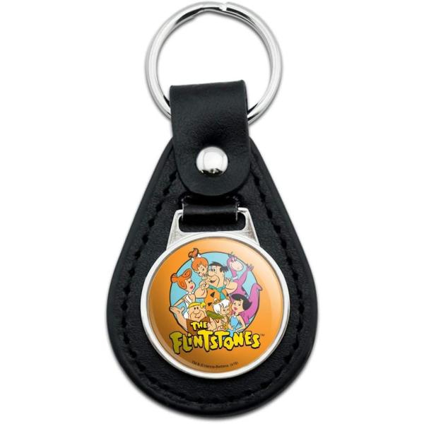 商品名ブラックレザー The Flintstone Group キーチェーンBlack Leather The Flintstones Group Keychainブランド：GRAPHICS &amp; MORE商品サイズ：One Size...