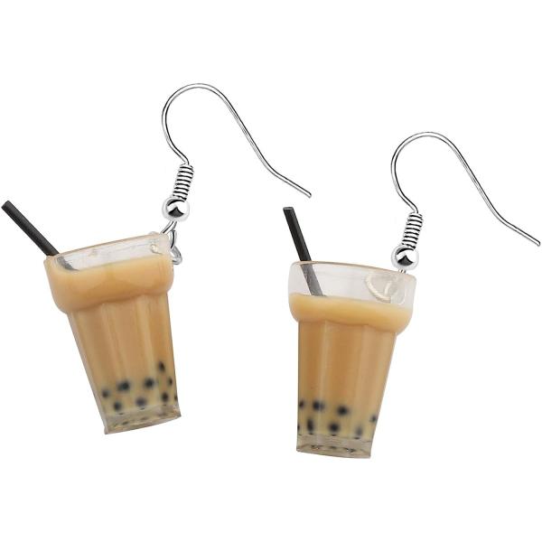 商品名bobauna Boba バブル樹脂パール ミルク ティー ダングルイヤリング ファニーパーティージュエリーギフト レディース ガールズbobauna Boba Bubble Resin Pearl Milk Tea Dangle E...