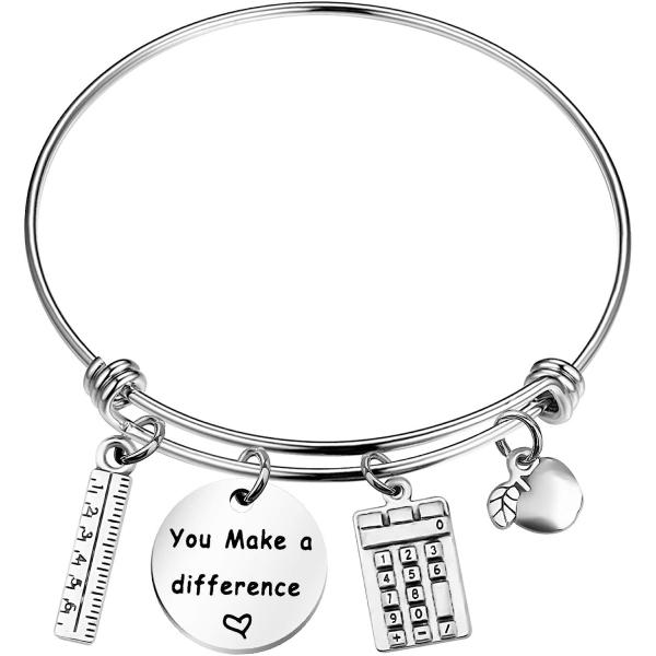 商品名TGBJE 数学先生ギフト You Make A Difference ブレスレット 数学先生 感謝のギフト メンター 感謝のギフト 数学のギフトTGBJE Math Teacher Gift You Make A Differenc...