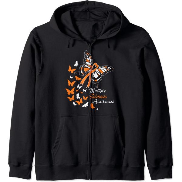 商品名Multiple Sclerosis Awareness Butterflies Gift T-Shirt Zip Hoodieブランド：Butterfly Multiple Sclerosis Awareness TShirt商品サ...