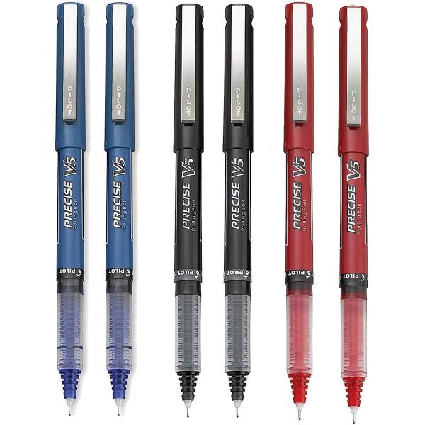 商品名Pilot Precise V5 スティックローリングボールペン 極細 6本入り (ブラック/ブルー/レッド)Pilot Precise V5 Stick Rolling Ball Pens, Extra Fine Point, 6 ...