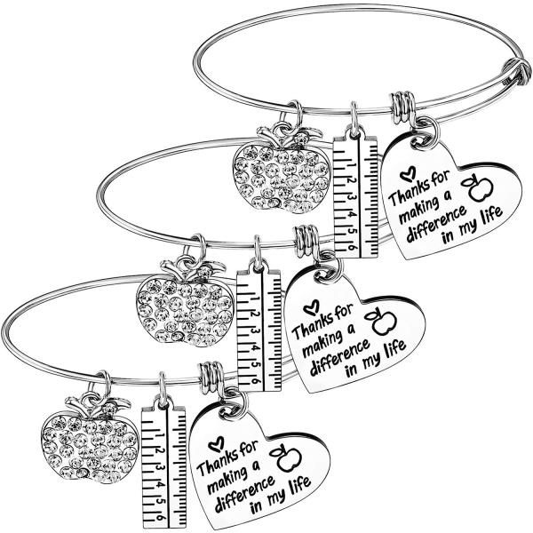 商品名Nzztont 先生用バングル 3個パック 先生へのギフト オープンスクールギフト 先生への感謝の気持ちを表すバングルブレスレットNzztont Pack Of 3 Teacher Bangles Gifts For Teacher ...