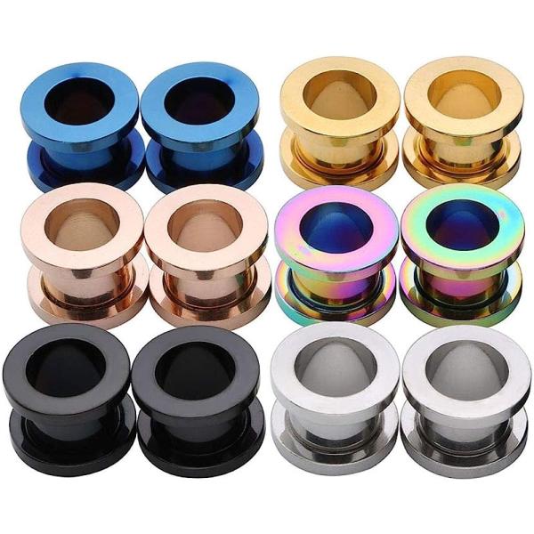 商品名UJStyle 耳トンネルストレッチキット ネジフィット ゲージプラグセット ダブルステンレススチールフレアエキスパンダー 2mm-20mm 12個UJStyle 12pcs Ear Stretching Kit Stainless ...