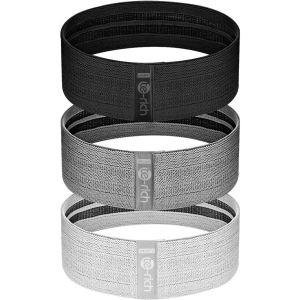商品名Te-Rich レジスタンスバンド 脚と臀部用 ファブリックワークアウトバンド レディース/メンズ ストレッチエクササイズループ 厚く幅広 滑り止めジムブーティーバンド 3セット スクワット/臀部/ヒップトレーニング用Te-Rich ...