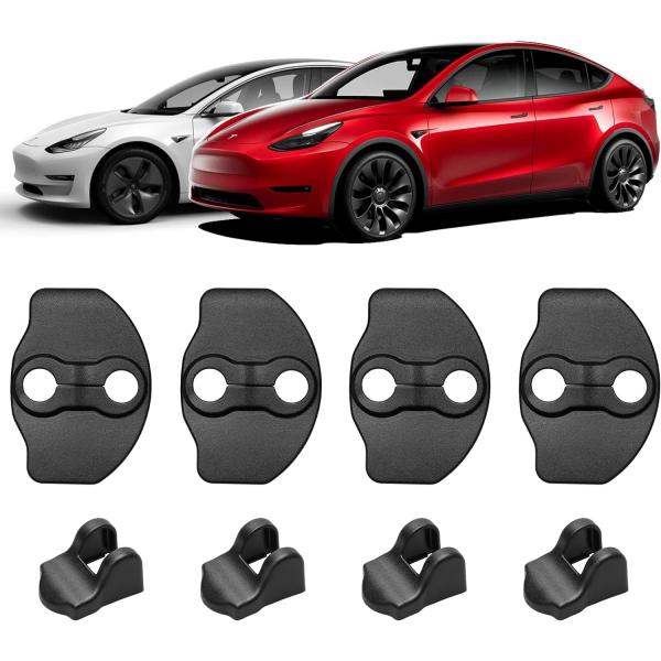 商品名BASENOR 2016-2023 Tesla Model 3 Model Yドアロックカバー プロテクター ラッチカバー ドアストッパーカバー 8個セットBASENOR 2016-2023 Tesla Model 3 Model Y...