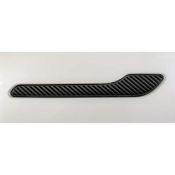 商品名カスタムカット グラフィック Tesla モデル 3 ドアハンドルラップ ブラック 3HANDLE-Carbon Fiber BlackDoor Handle Wrap for Tesla Model 3/Y (Carbon Fibe...