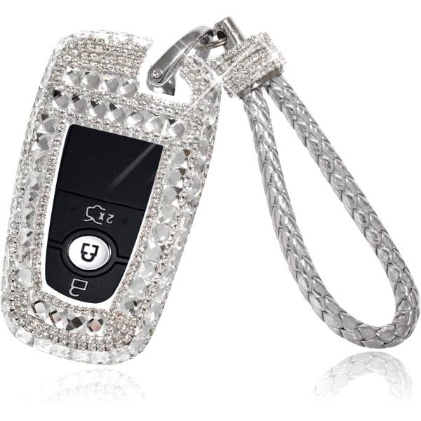 商品名GeeGee 車用キーケース キーシェル フォブ キーカバー キーチェーン レディース キーリング キラキラダイヤモンドクリスタル付き フォード モンデオ エッジ マスタング キーレスエントリー リモートコントロール スマートキーGe...