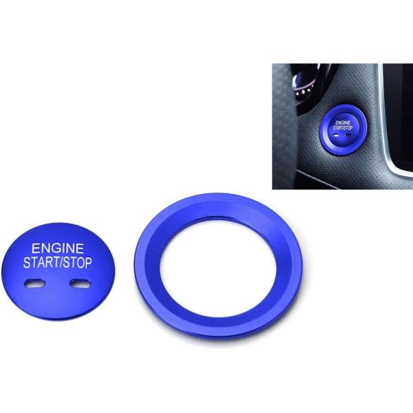 商品名eLoveQ Keyless Engine Push Start Button &amp; Surrounding Ring For Cadillac Chevy GMC etc, 2pc Aluminum Ring/Cover Se...