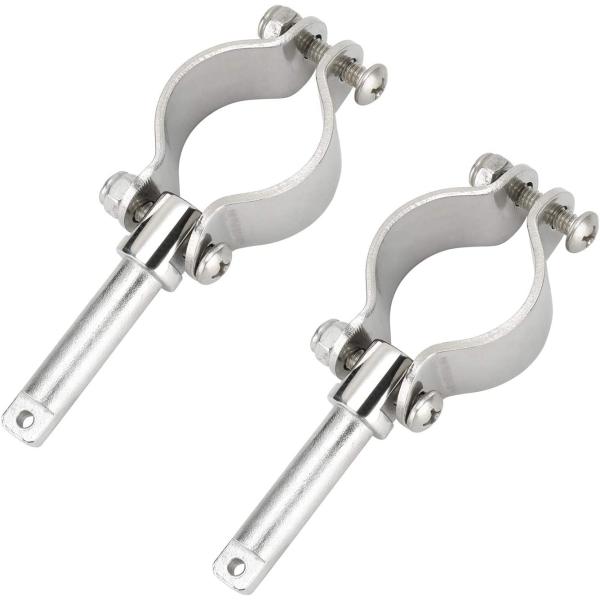商品名NovelBee 316ステンレススチールクランプ オアロックまたはローロック用 1-5/8インチチューブ 長さ5.3インチ 2個パックNovelBee 2 Pack of 316 Stainless Steel Clamp on O...