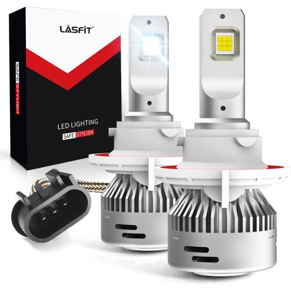 商品名LASFIT H13 9008 LED電球 超高輝度 60W 6000K ホワイトLEDライト ハロゲン交換用 2個パックLASFIT H13 9008 Powersports Light Bulbs Super Bright 60W...