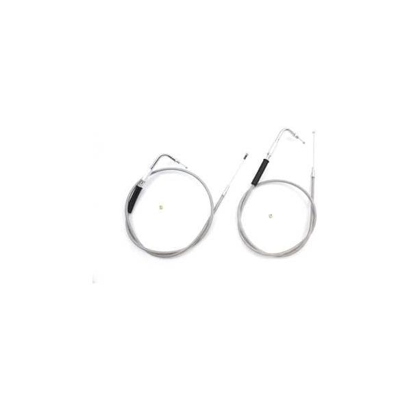 商品名41-1/2"" Stainless Steel Throttle and Idle Cable Set, FITS FXST, FLST 1990-1995ブランド：Throttle Cable商品サイズ：商品番号：色：素材：