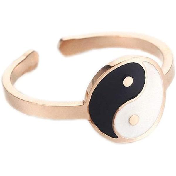 商品名Ronliy Ancient Chinese Philosophy Symbol Yin and Yang Can Adjust The Ring Taoist Zen Soul Jewelry Balance Yoga Ring R...